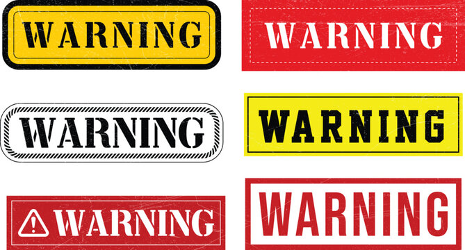 Transparent Warning Stamp