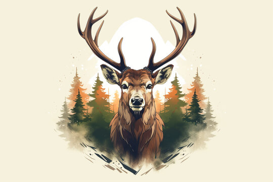 Deer Head Profile Images – Browse 3,679 Stock Photos, Vectors, and Video | Adobe Stock