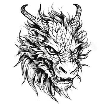 Dragon Head Tattoo Drawings