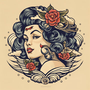 Sailor Jerry Pin Up Girl Tattoo Designs