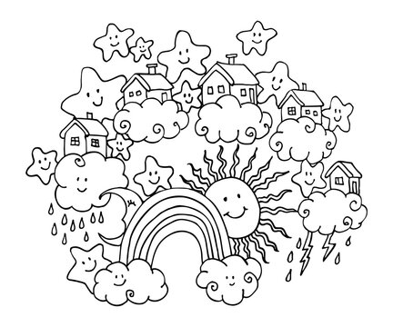 coloring pages of sky things