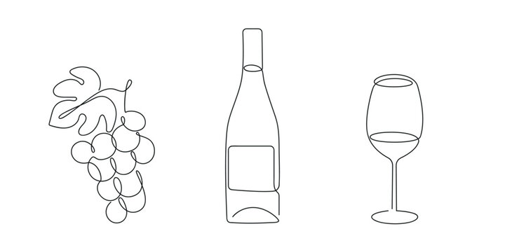 Wine Continuous Line Images – Browse 5,861 Stock Photos, Vectors, and ...