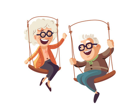 Old Couple Cartoon