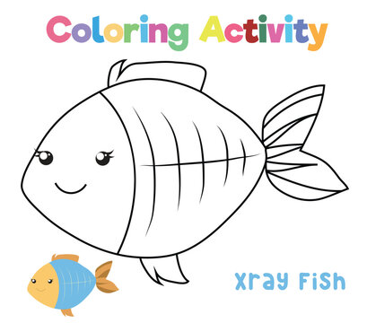 Xray Fish Coloring Page