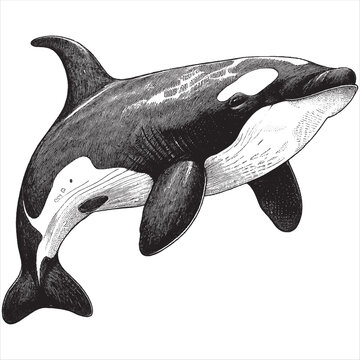 Orca Pencil Drawing