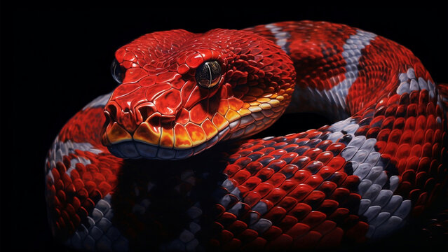 Red Mamba Snake