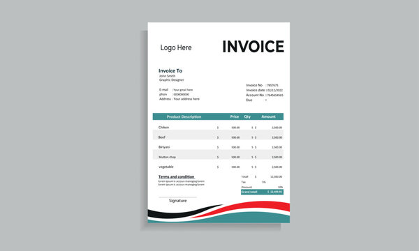 Invoice Psd Template Images – Browse 286 Stock Photos, Vectors, and ...
