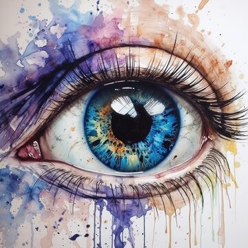 Abstract Watercolor Eye