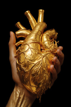 Golden Human Heart