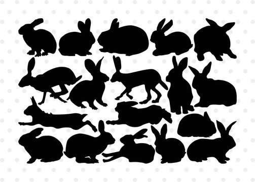 Hopping Bunny Silhouette
