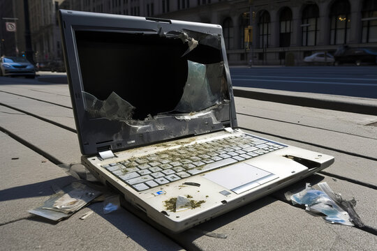 Smashed Laptop Images – Browse 4,545 Stock Photos, Vectors, and Video ...