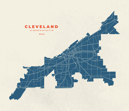 Mapa Del Estado De Cleveland