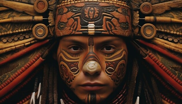 Traditional Aztec Face Paint