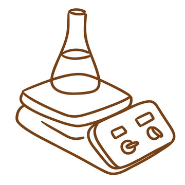 Hot Plate Chemistry Drawing
