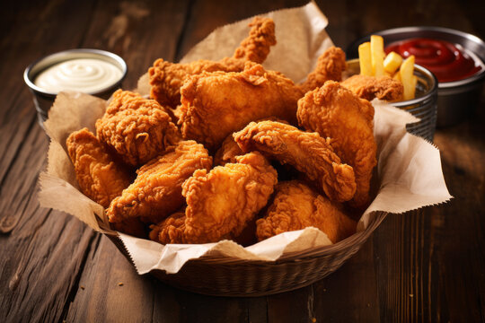 Fried Chicken Basket Images – Browse 9,277 Stock Photos, Vectors, and ...