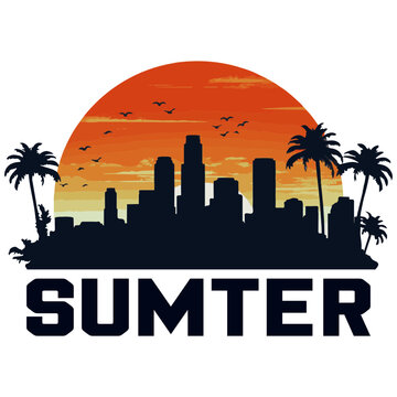 Sumter South Carolina City Skyline