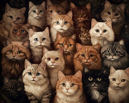 Lots Of Cats Wallpaper