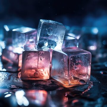 Melting Ice Cubes Wallpaper