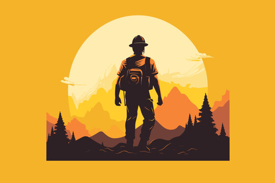 Wildland Firefighter Silhouette