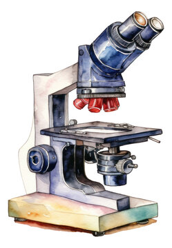 Colored Microscope Drawing