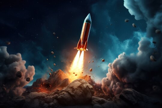 Rocket Flying Through Space Images – Browse 1,950 Stock Photos, Vectors ...