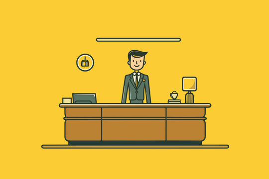 Hotel Concierge Cartoon Images – Browse 897 Stock Photos, Vectors, and ...