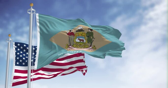 Current State Of Delaware Flag