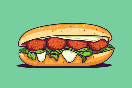 Meatball Sub Clip Art