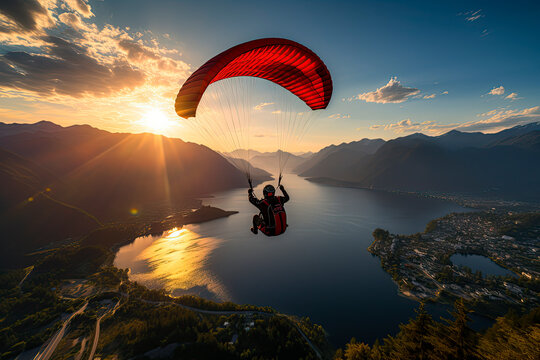 Skydiving Wallpaper Sunset