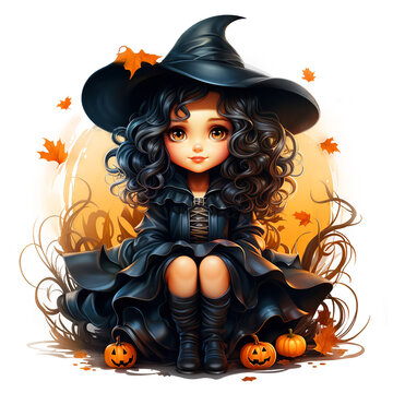 Cute Halloween Witch Clip Art
