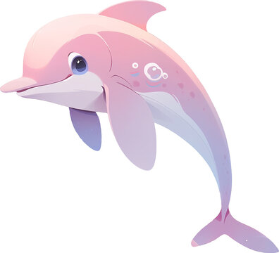 Pink Dolphin Cartoon