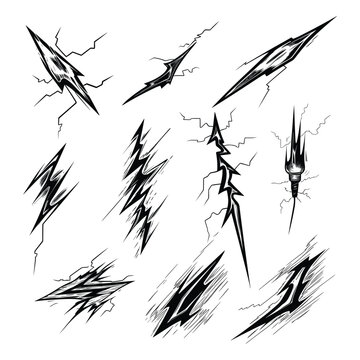 Tribal Lightning Bolt Vector