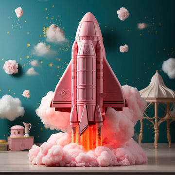 Pink Rocket Ship Images – Browse 9,124 Stock Photos, Vectors, and Video ...