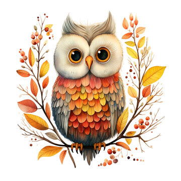 Fall Owl Clip Art