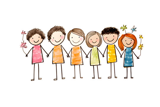 Kids Holding Hands Cartoon Images – Browse 88,276 Stock Photos, Vectors ...