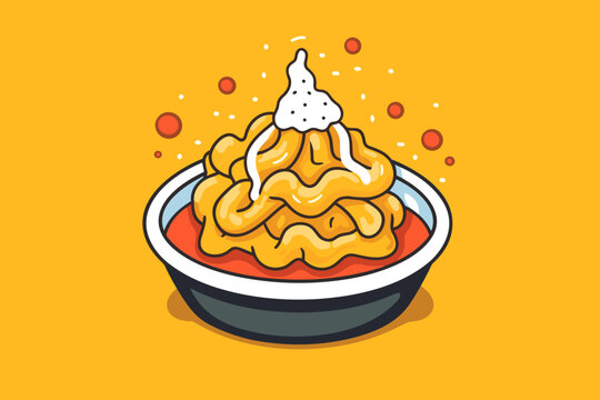 Funnel Cake Cartoon