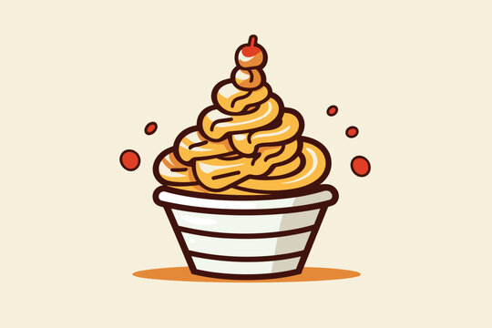 Funnel Cake Cartoon