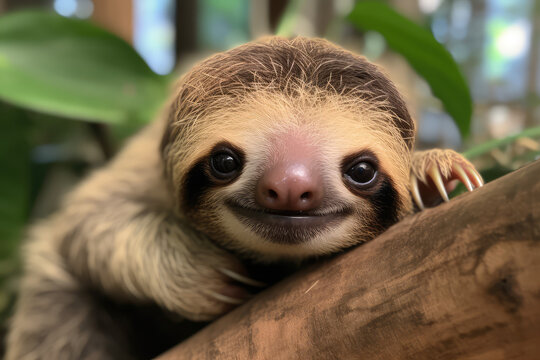 Cute Sloth Smiling