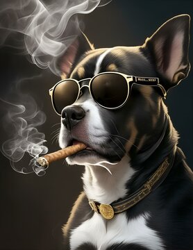 Dogs Smoking Cigarettes