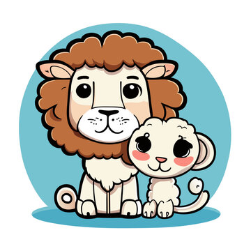 Lion And Lamb Clipart