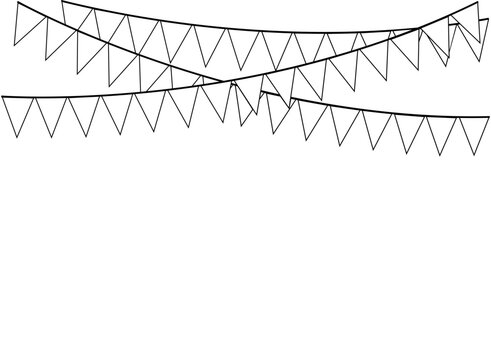 Pennant Clipart Black And White