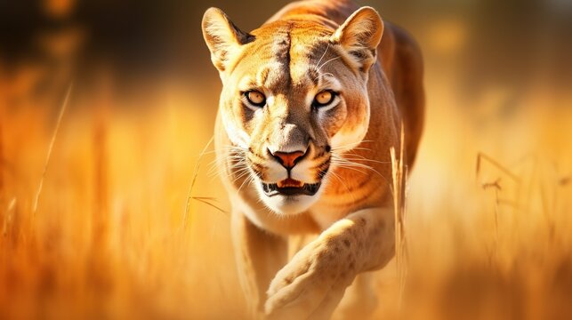 Lion Chasing Prey Wallpaper
