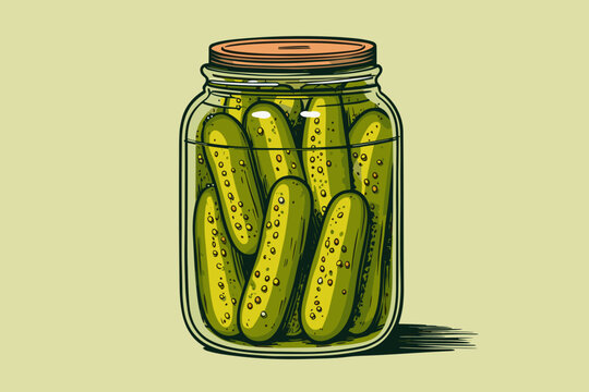 Pickle Jar Cartoon