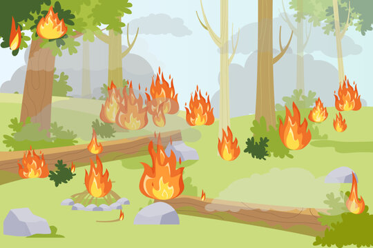 Forest Fire Cartoon