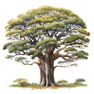 Safari Tree Drawing