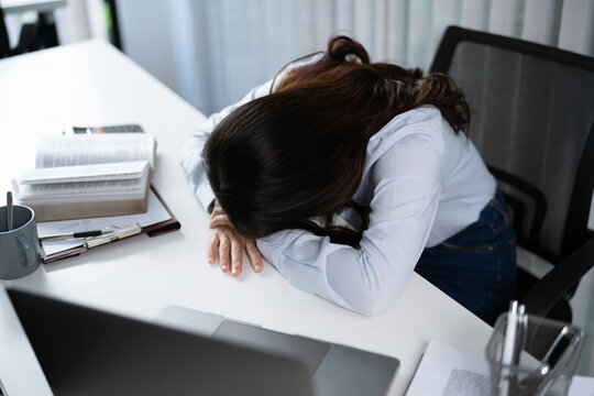 Head Down On Desk Images – Browse 1,290 Stock Photos, Vectors, and ...
