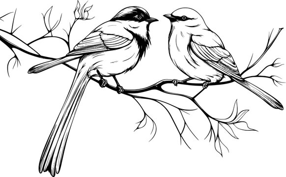 Bird Clipart Black And White