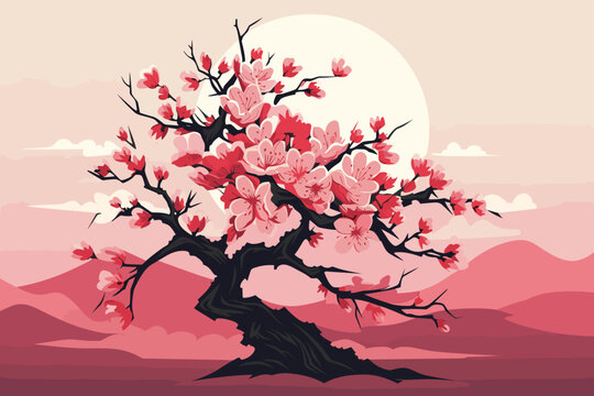 Japanese Cherry Tree Drawing