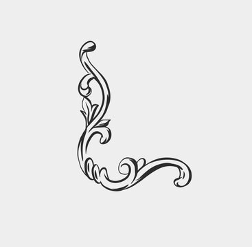 Modern Corner Scroll Design