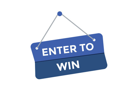 Enter To Win Button Blue